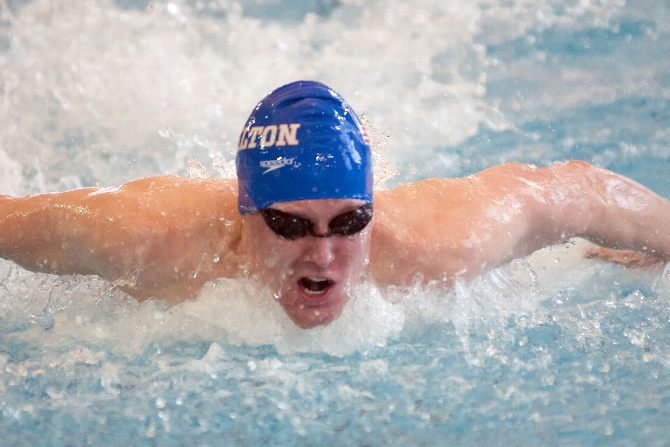 Men's swimming & diving edged at RIT - News - Hamilton College