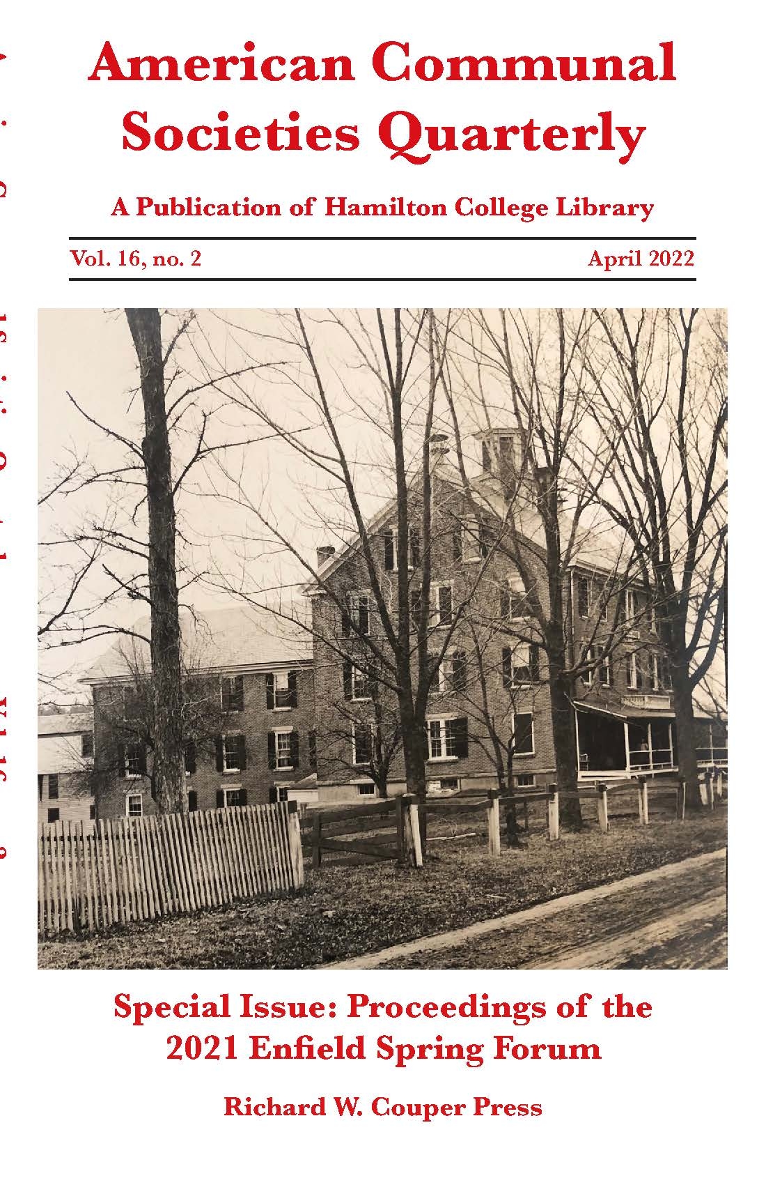 Couper Press - American Communal Societies Quarterly Publications ...