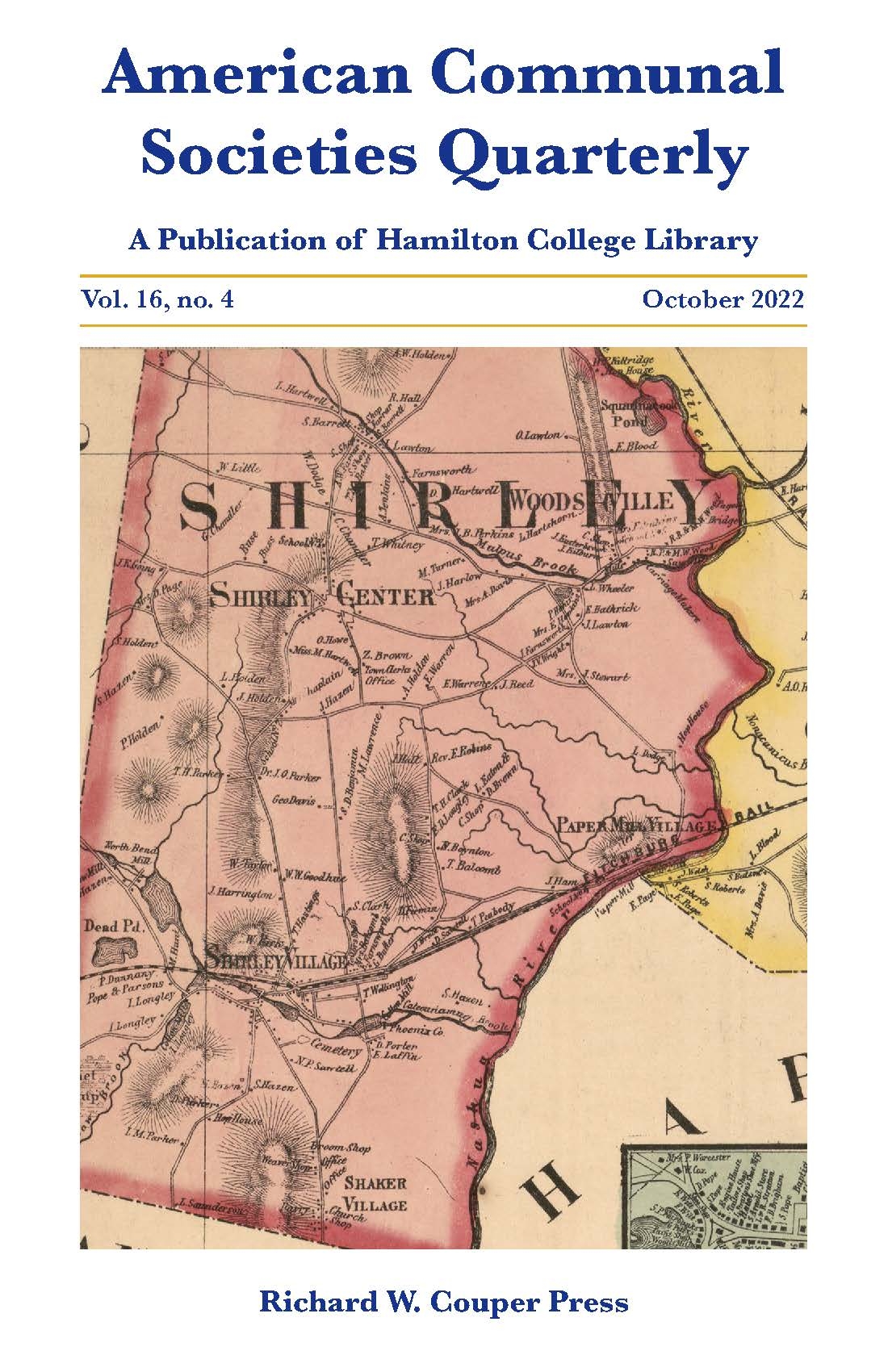 Couper Press - American Communal Societies Quarterly Publications ...